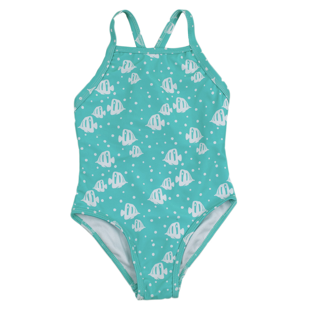 Детски цял бански за момичета "Рибки" | магазин Косара