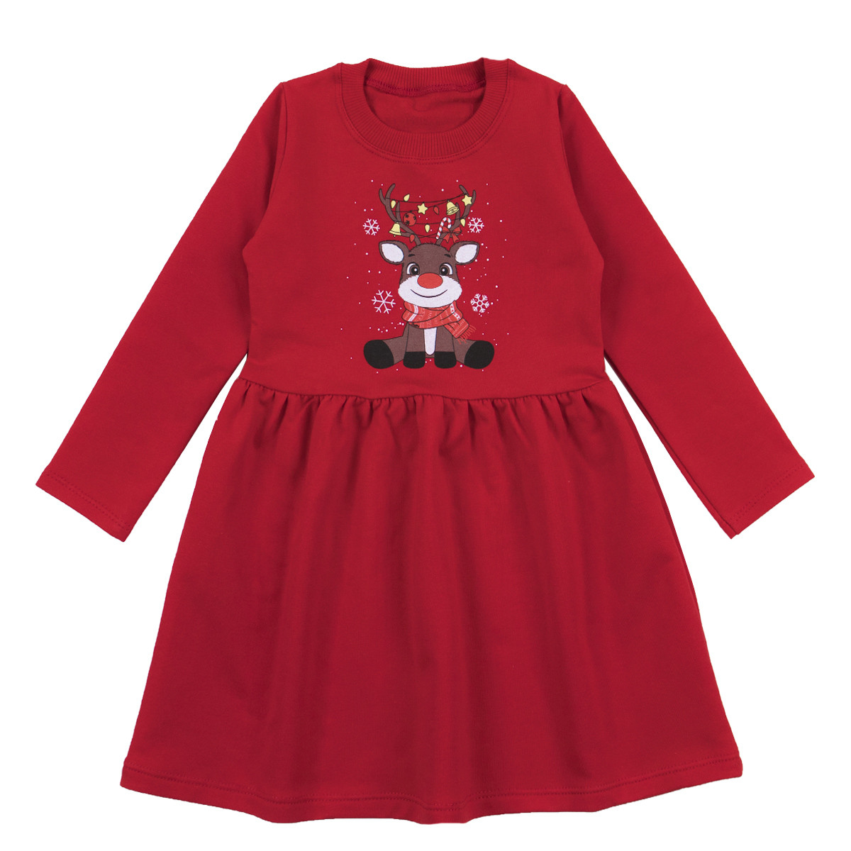 Коледна ватирана рокля с еленче | магазин Косара