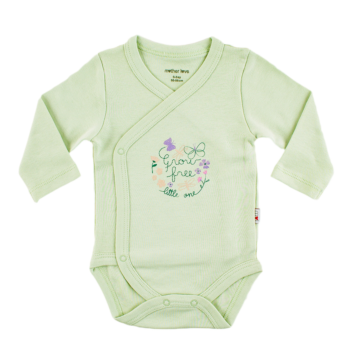 Бебешко памучно боди за момиченца (0 - 6 мес.) | магазин Косара